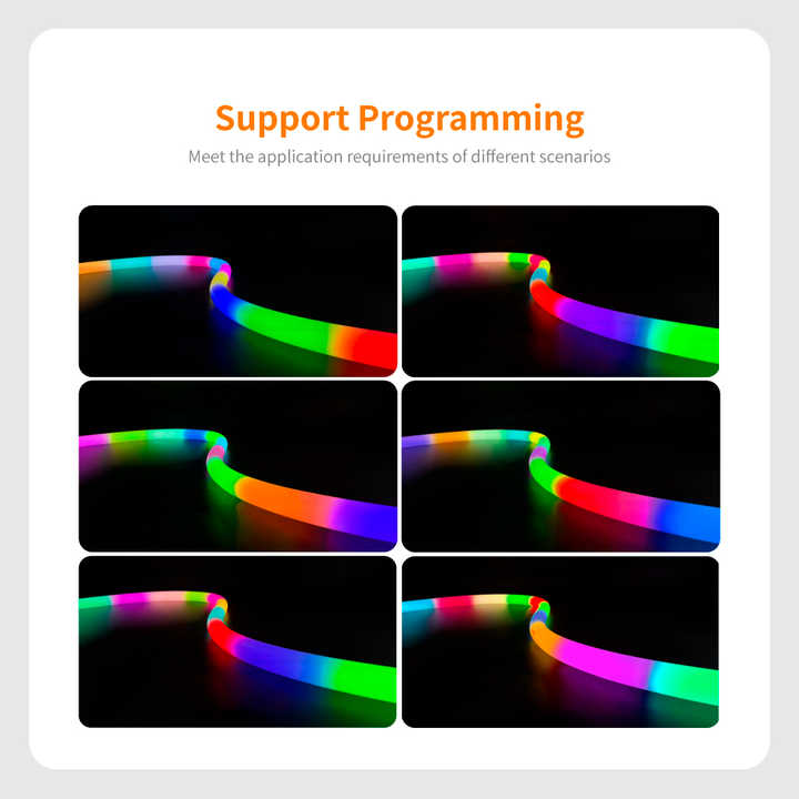 SHINESKY Flexible Led Neon Flex Tube Light CCT/RGB/DIGITAL RGB 24V 360 Degree 25mm IP65 Led ...