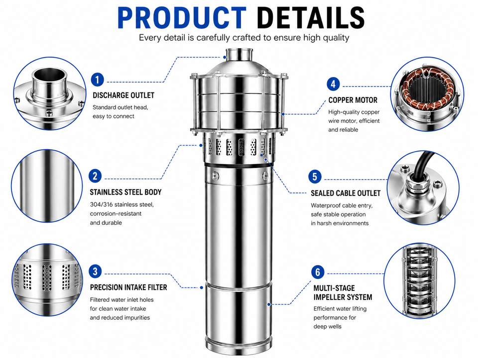 Stainless Steel Submersible Pump Oil-filled Pump Seawater Pump ...