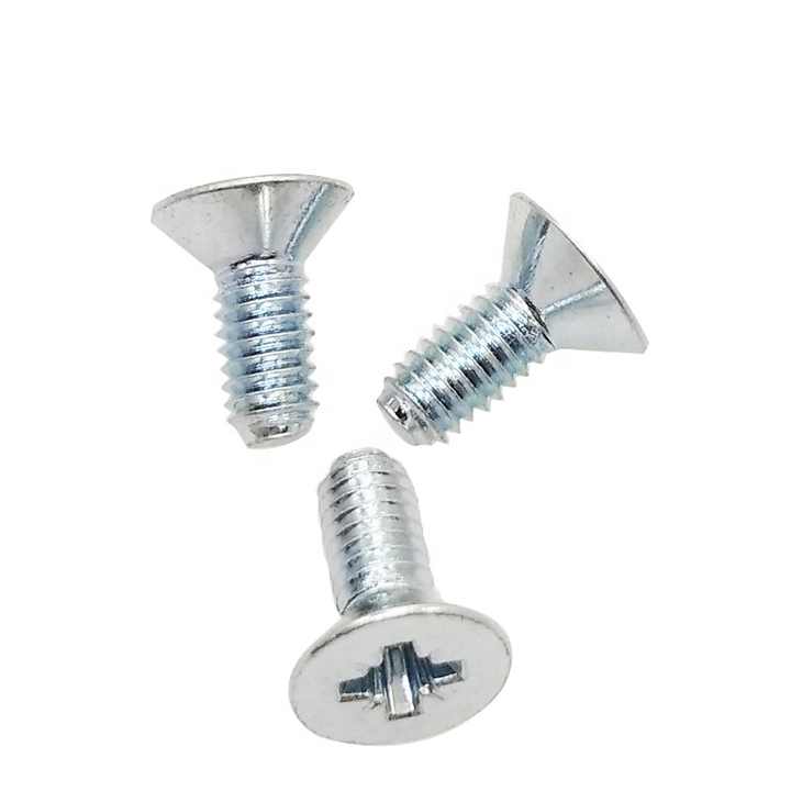 Made in Vietnam ASME B 18.6.4 Screw Blue Zinc Coating Cross Recess Flat ...