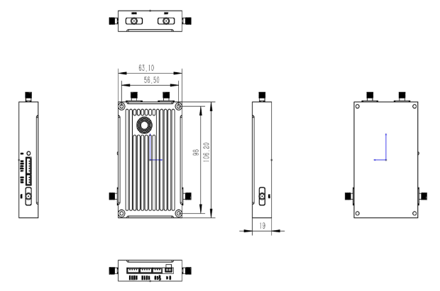 UAV Data Link 50km IP Mesh AES Encryption 128 Customizable