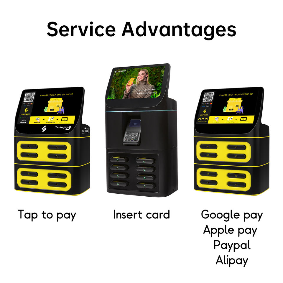 Rental Power Bank Station - 8 Slots with POS & Fast Charging