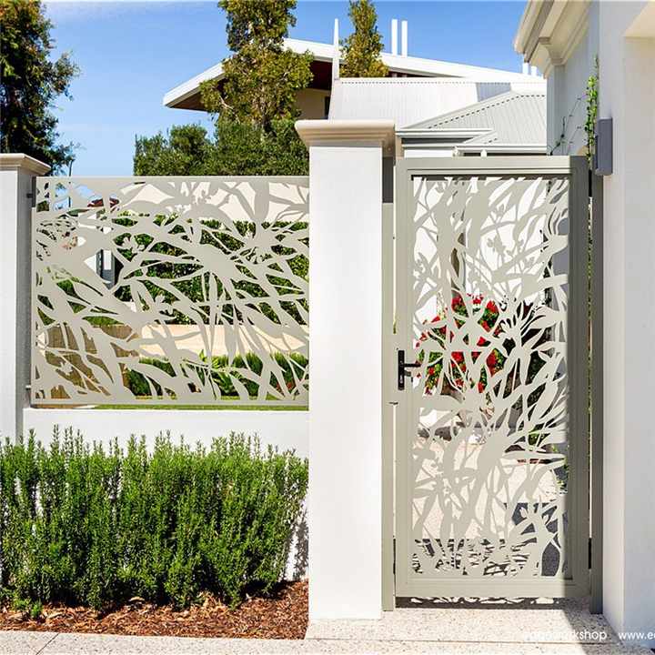 Modern Metal and Steel Trellis Gates Durable Attractive Fence Design ...