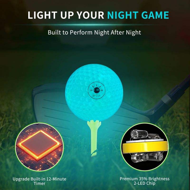 New Light Sensor Golf Ball Light Controlled Ball Light Activated Golf ...