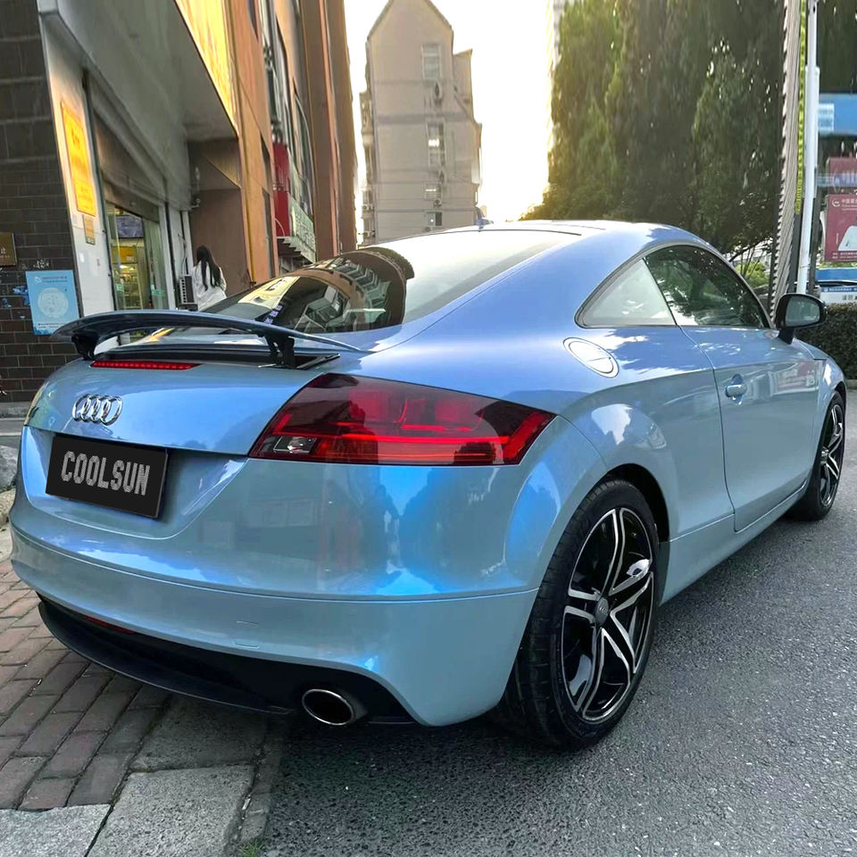 Shiny Gray PVC Car Wrap Vinyl Film Twin Colors Gloss Finish Color ...