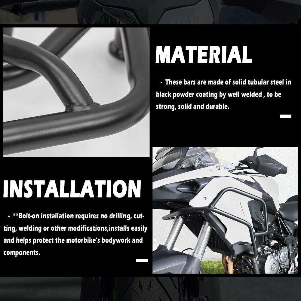 XXUN Motorcycle Bumper Bar Engine Guard Frame Protector for Benelli TRK ...