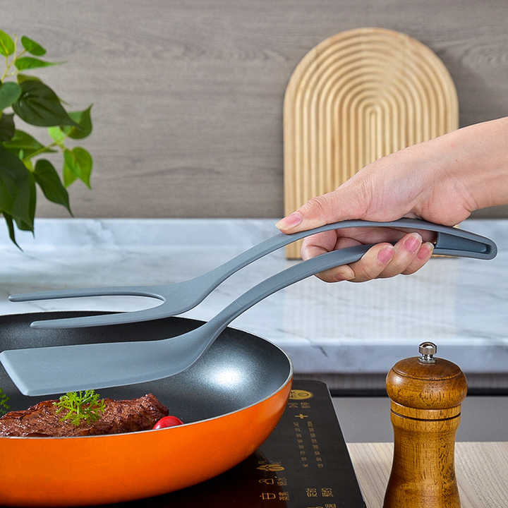 Multifunction 2 in 1 Grip and Flip Silicone Spatula Kitchen Cooking ...