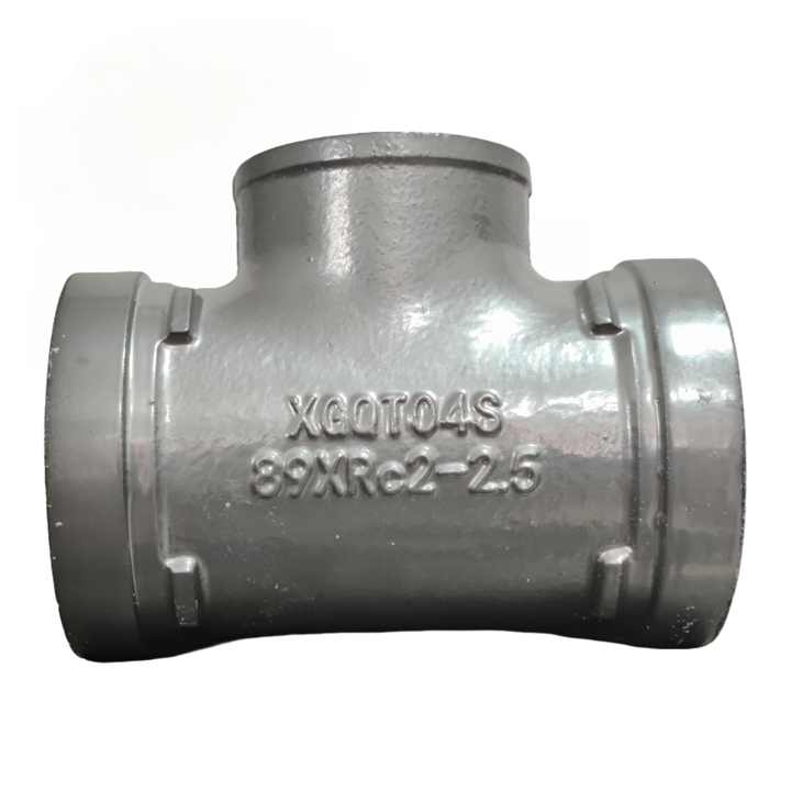 Grooved Plastic-Lined Pipe Tee Fitting - Corrosion ResistantIndustrial ...