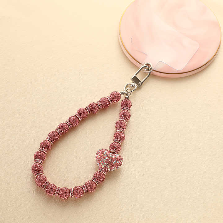 New Design Multi-color Bling Clay Rhinestone Key Chains Classic Heart ...