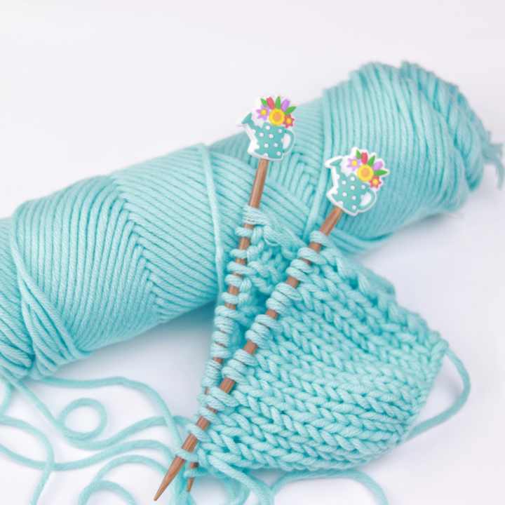 Cute Pattern Silicone Knitting Needles Point Protectors Needle Tip ...