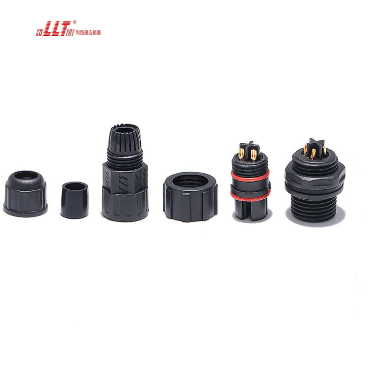 4 Pin Electrical Wire Panel Connector 2 3 5 6 7 8 9 12 Pin M16 Ip68 ...