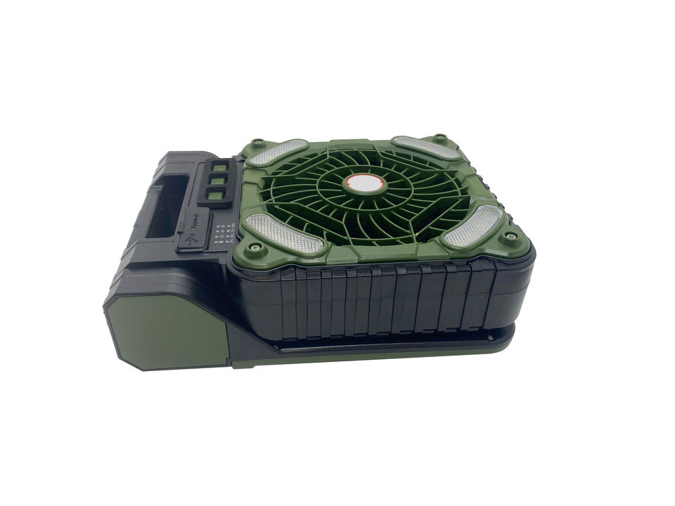 X99 Outdoor Solar-Powered Rechargeable Fan for Camping