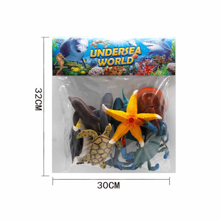 7inches Crab Shark Starfish Creatures - Deep Sea World Toy Animals