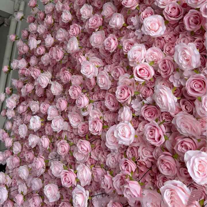 Custom Pink Silk Wedding Artificial Rose Wall for Festive Occasions ...