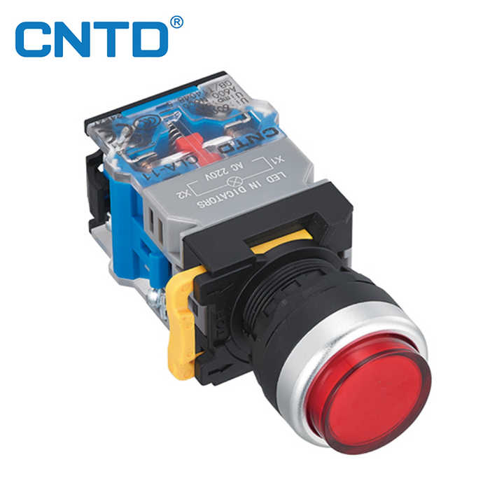 CNTD Illuminated Self-reset Self-locking High-pushbutton Switch 10A 600V 22mm Pushbutton Switch ...