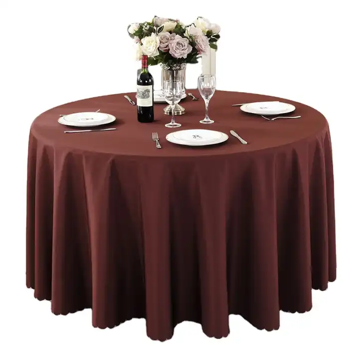 High quality solid color round tablecloth Home Outdoor Parties Weddings ...