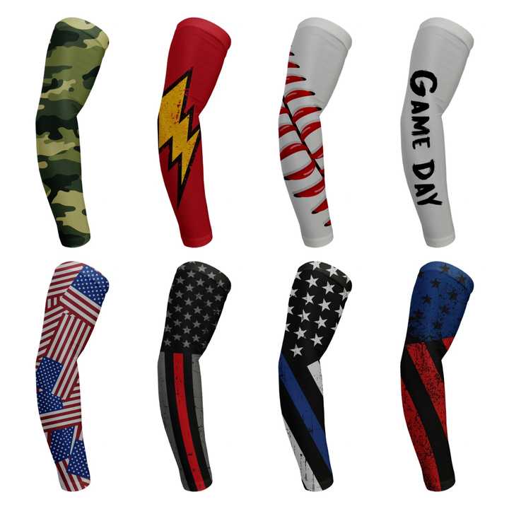 Custom Solid Blank Plain Arm Sleeves for Sports Compression