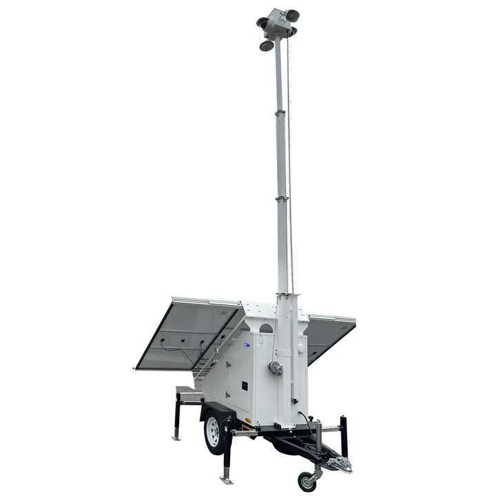 Mobile Solar Cctv Tower For Public Safety - Buy Camera Light Tower ...