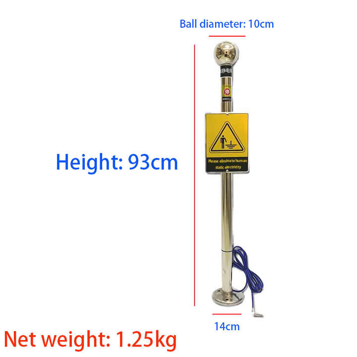 304 Stainless Steel Electrostatic Discharge Ball Safety Human Body ...