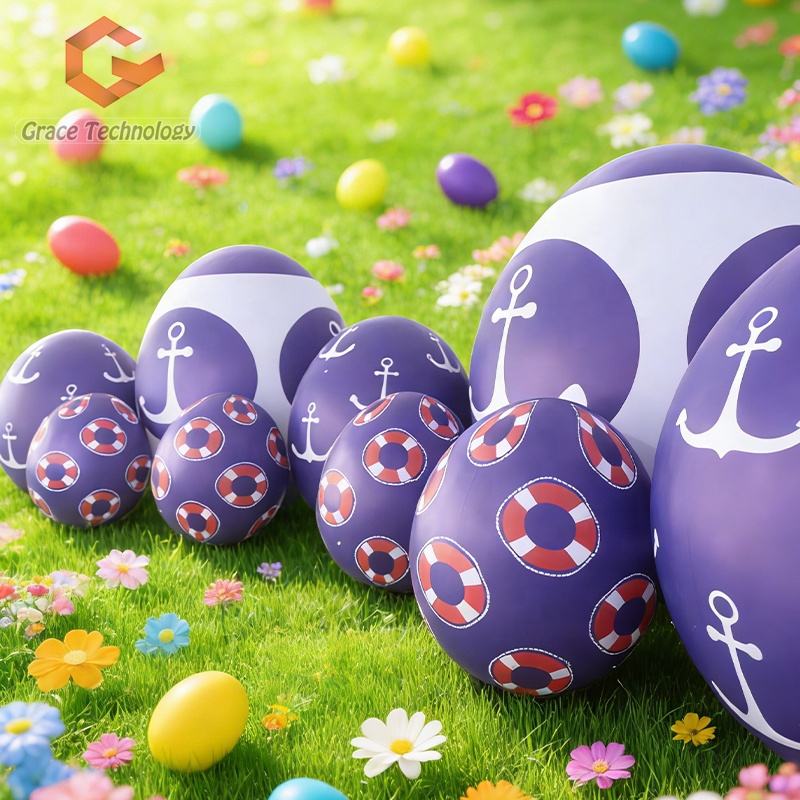 Giant Lighted Inflatable Easter Eggs Stackable Inflatable Eggs Blow up ...