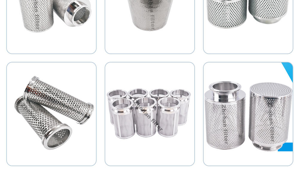 2.3-4 custom metal SS stainless steel perforated filter element (filter ...