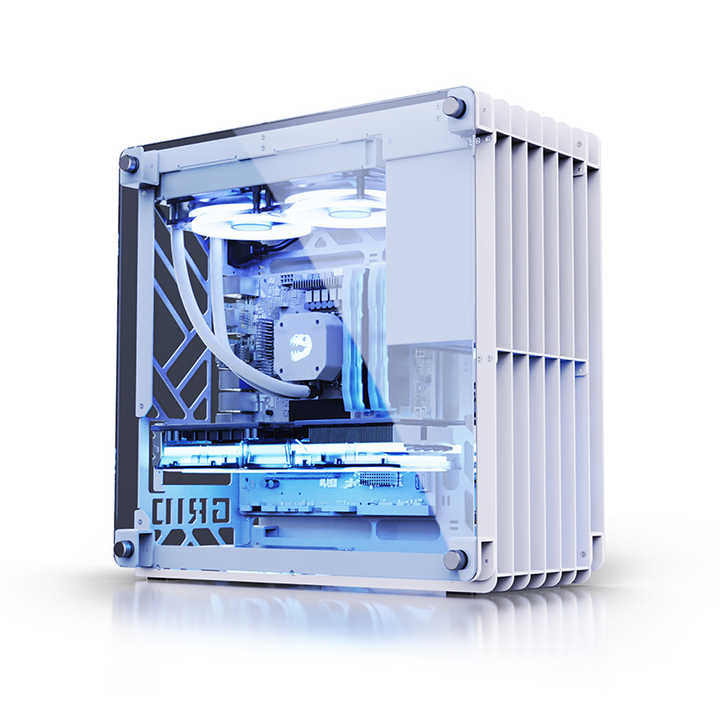 Tempered Glass Irregular Full Tower M-ATX Case for PC Gamer
