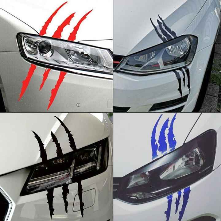 Monster Claw Sports-Style Scratch Decal Reflective Sticker for Car ...