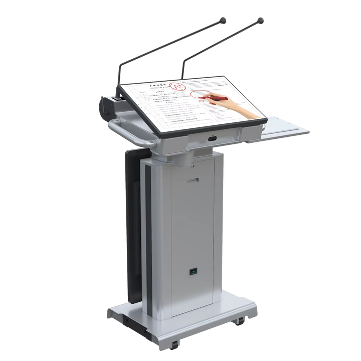 Aluminium Lectern Electric Height-adjustable Podium Auditorium Office ...