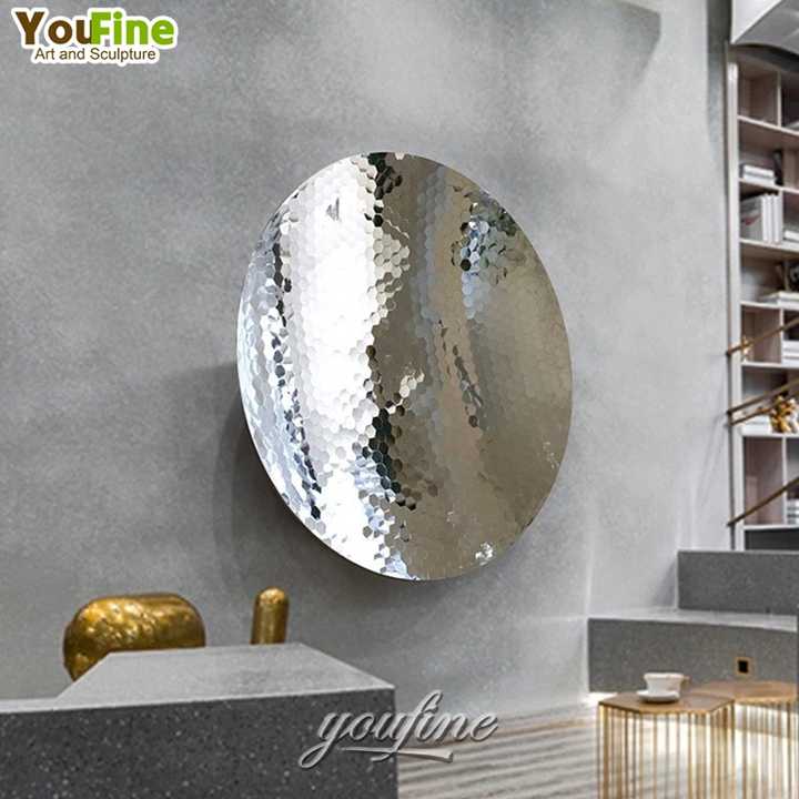 Stainless Steel Concave Mirror - Modern Outdoor Sculpture