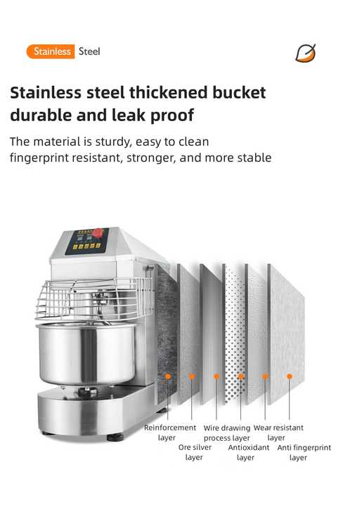 Two-Speed Double Acting Dough Mixer Automatic Dough Kneader Electric Spiral Dough Mixer