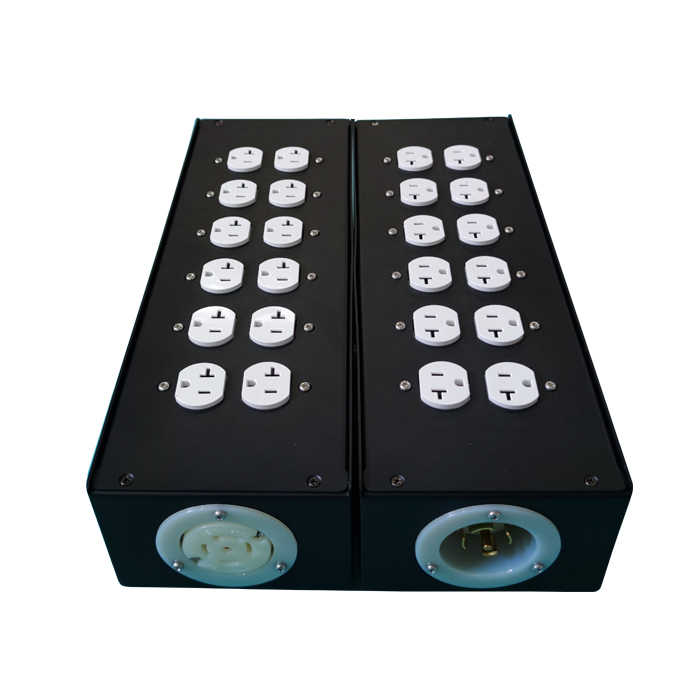 3 Phase 220V 6 Way Portable Power Box Edison Metal Panel Box with ...