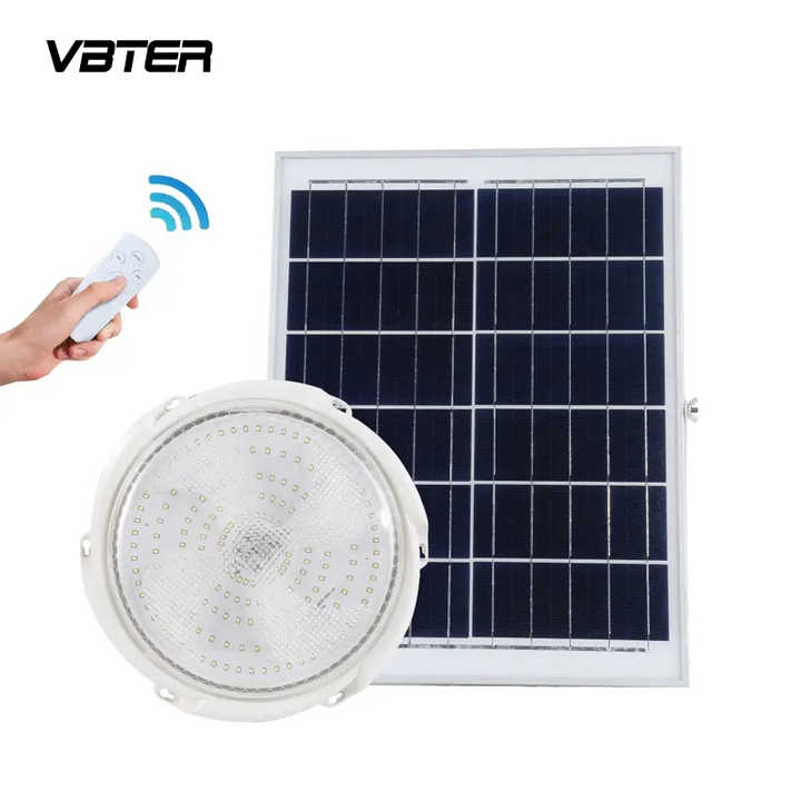 Solar Ceiling Light Waterproof Modern 100W Round Led Solar Ceiling Lamp ...
