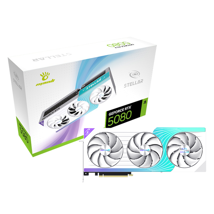 Manli Stellar Geforce RTX 5080 OC - 16GB GDDR7 Gaming GPU