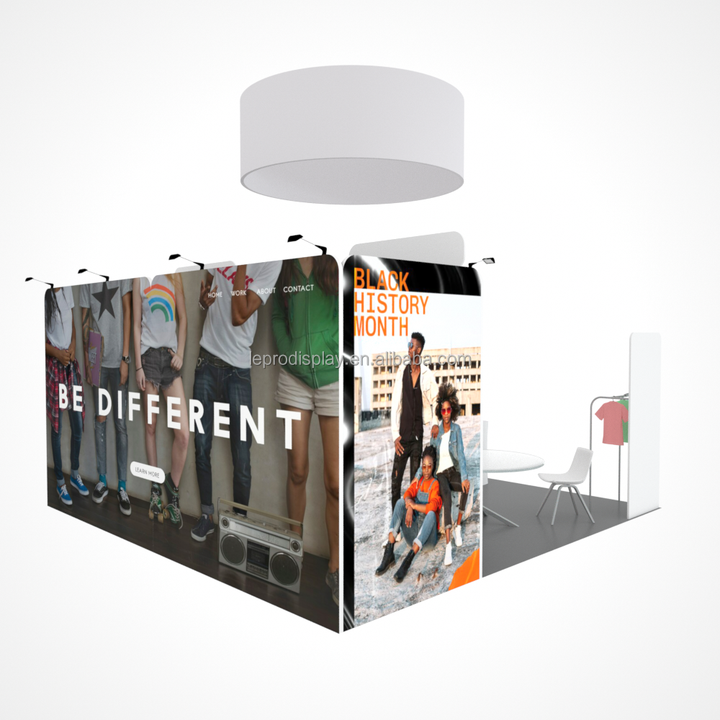 Customize logo tradeshow exhibition booth display for 20x20ft modular ...