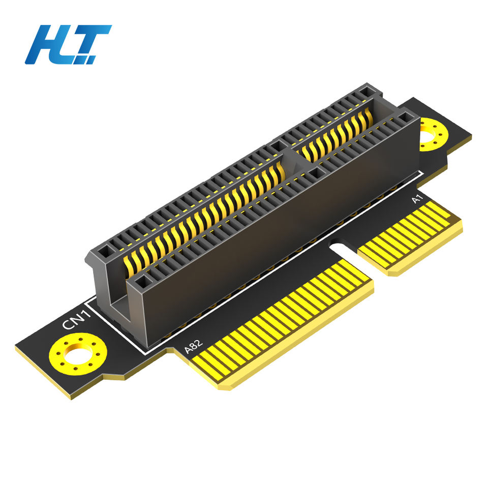 HLT PCI-E 4X to 4X 90 Degree Reverse Male/Female Riser Adapter with OVP ...