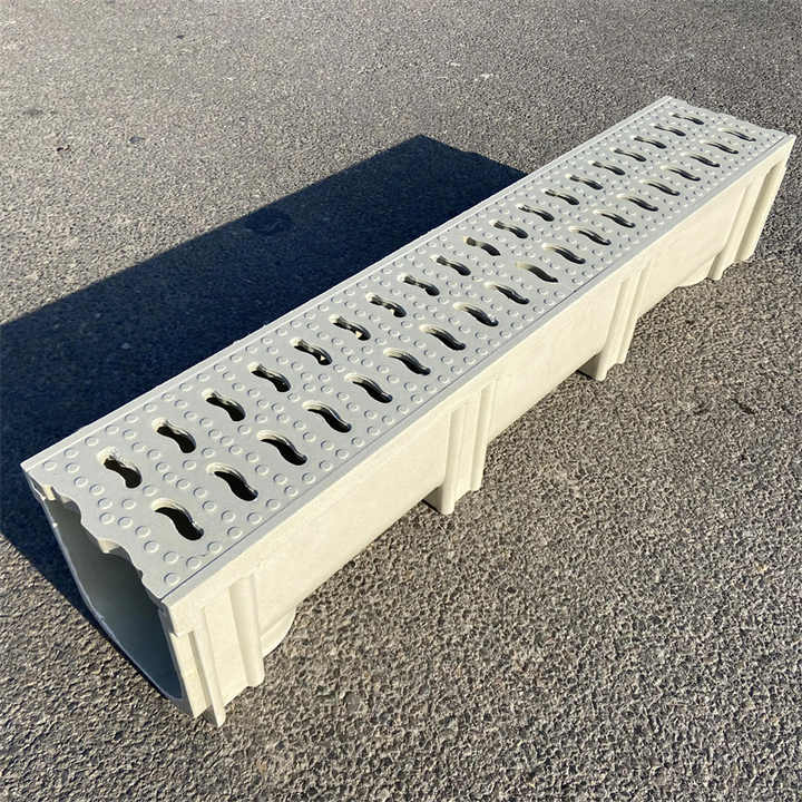 Outdoor Linear Storm Drainage System Roadway Precast Linear Drainage ...