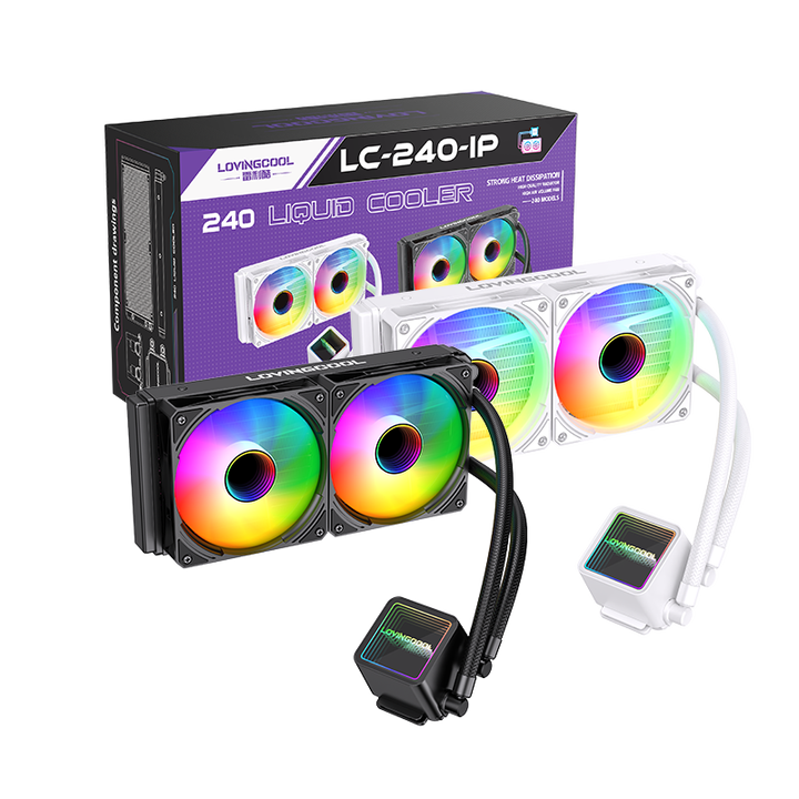 LOVINGCOOL 240mm ARGB RGB LED AIO Liquid CPU Cooler for Gaming