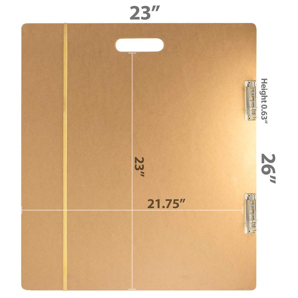 Portable Hardboard Clipboard Art Sketchboard Drawing Board with Handle ...