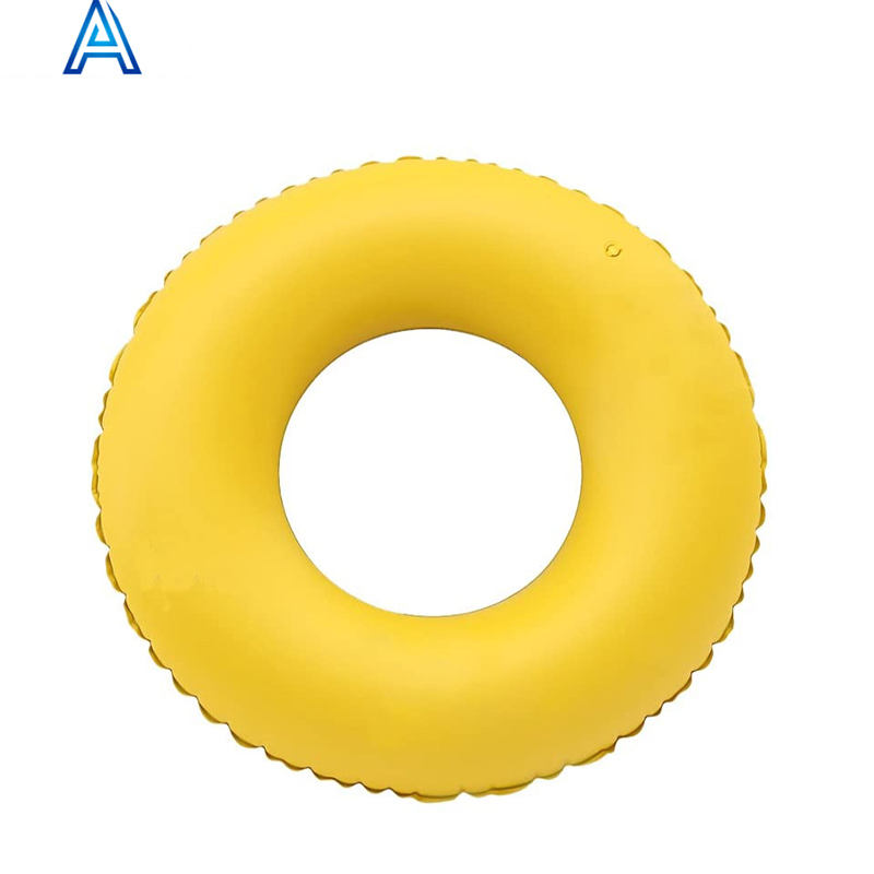 Factory customize Pantone color PVC air blow inflatable swim tube ring ...