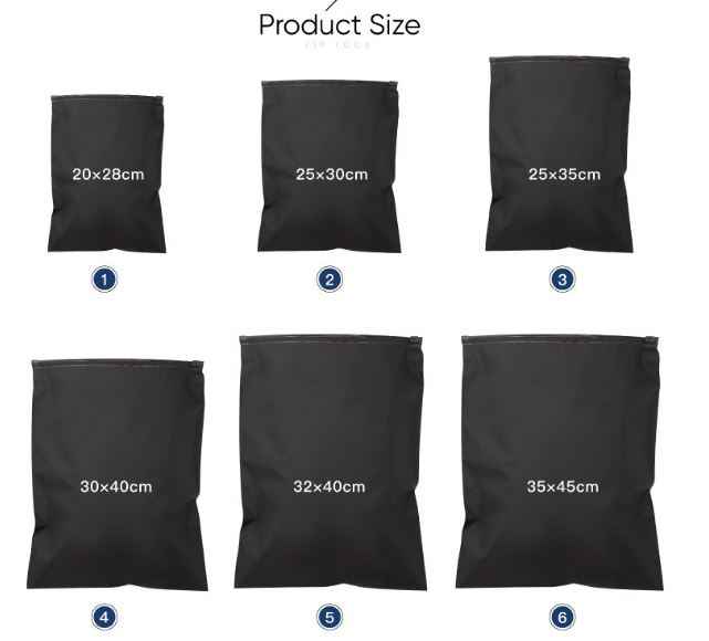 Secure & Stylish Packing - Matte Black Zipper Lock Bags