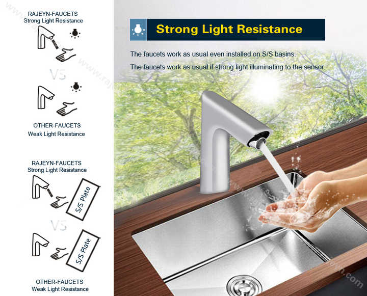 Automatic Tap Sensor Electric Water Mixer Bathroom DC Power Sensor ...