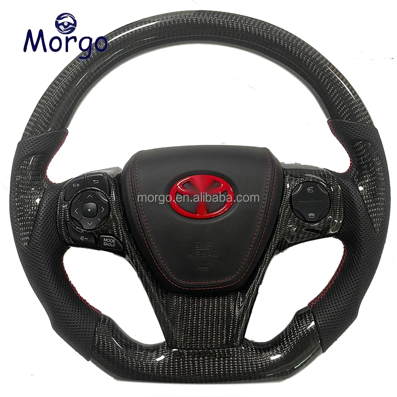 Customized carbon fiber steering wheel for Toyota Camry steering wheel Avalon Corolla Prius Yaris CHR RAV4 Highlander can Custom