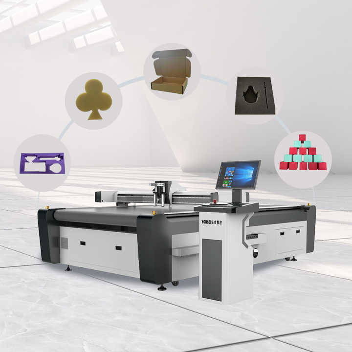 Fiber Material CNC Paper Cutting Machine 1600mm High-Speed Schneider ...