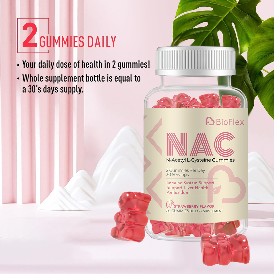 NAC Gummies Natural Organic Supplement Antioxidant Properties ...