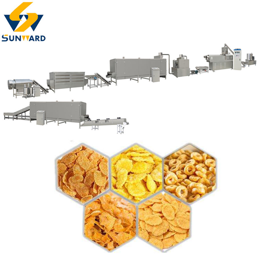 Breakfast Cereal Extruder Machinery Maker Manufacturer Corn Flakes ...