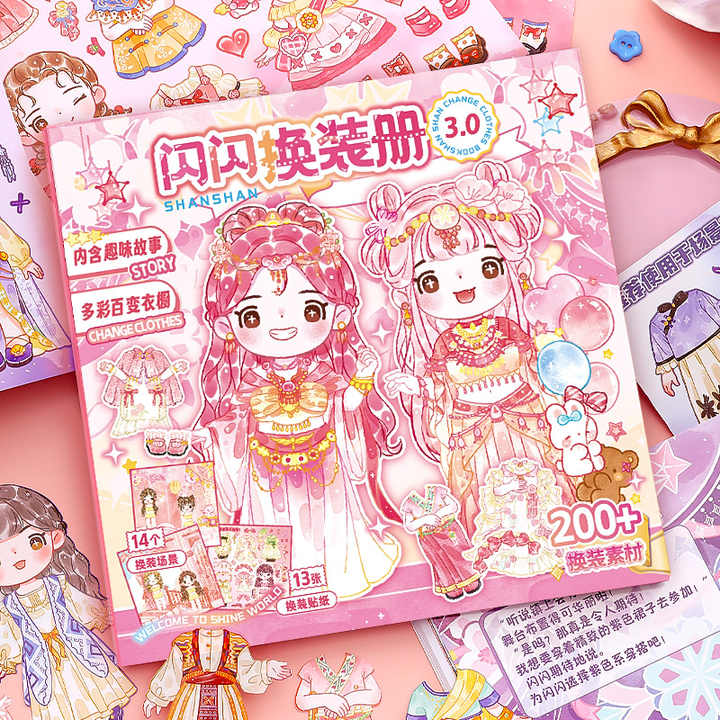 SIMNO Cute Scrapbooking Supplies Kawaii Girls Clothes Replacement Puffy ...