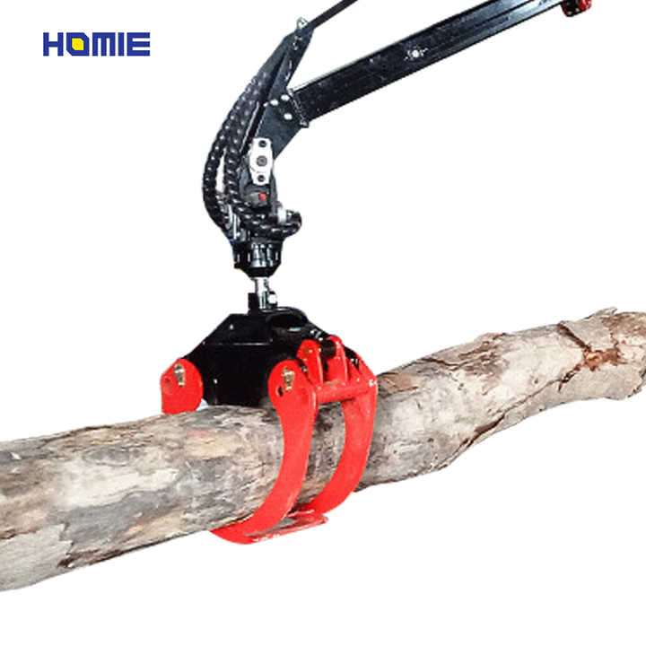 Mini Hydraulic Digger Attachments Excavator Wood Rotating Log Grabber ...