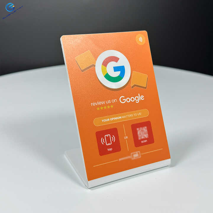 Custom Acrylic Google review NFC table stand display qr code for ...