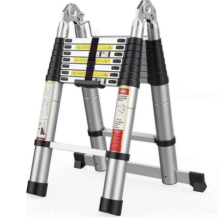 5m Aluminum Telescopic Herringbone Multipurpose Ladder Step Lidl Ladder ...