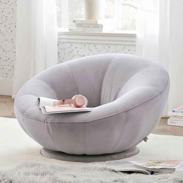 Modern Living Room Revolving Floor Sofa Chairs Round Swivel Lounge ...