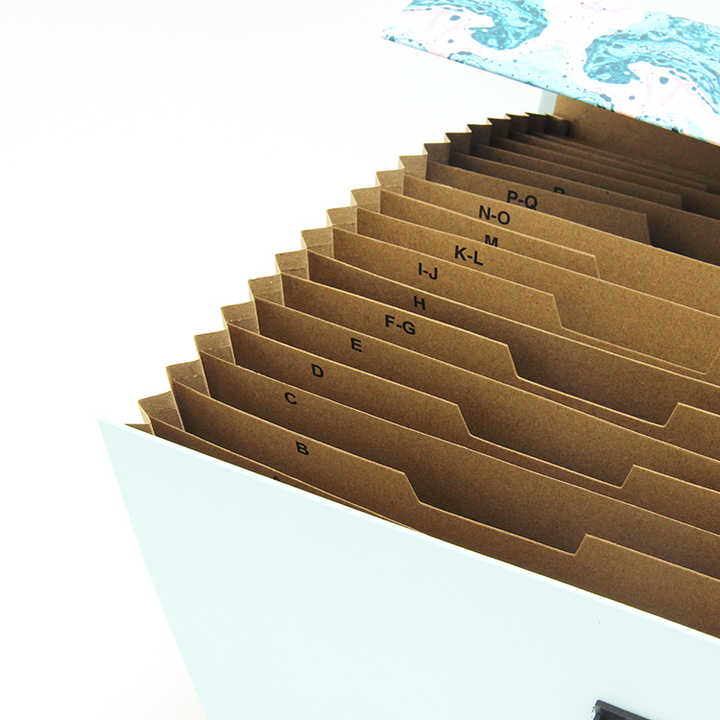 Custom Premium Office File Box Document Expanding Hard Cover Paper ...